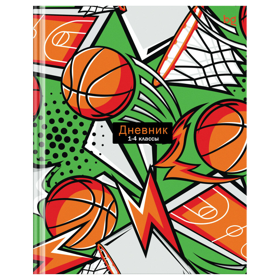 Дневник 1-4 кл. 48л. (твердый) BG "Sports sketch", глянцевая ламинация, 376822