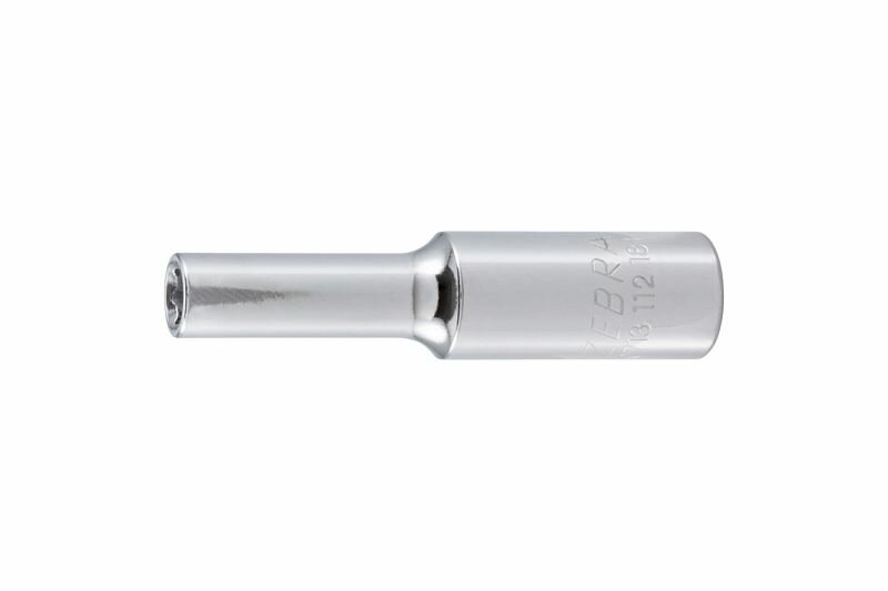 Головка торцевая шестигранная удлиненная 3/16" 1/4" дюймовая ZEBRA Wurth