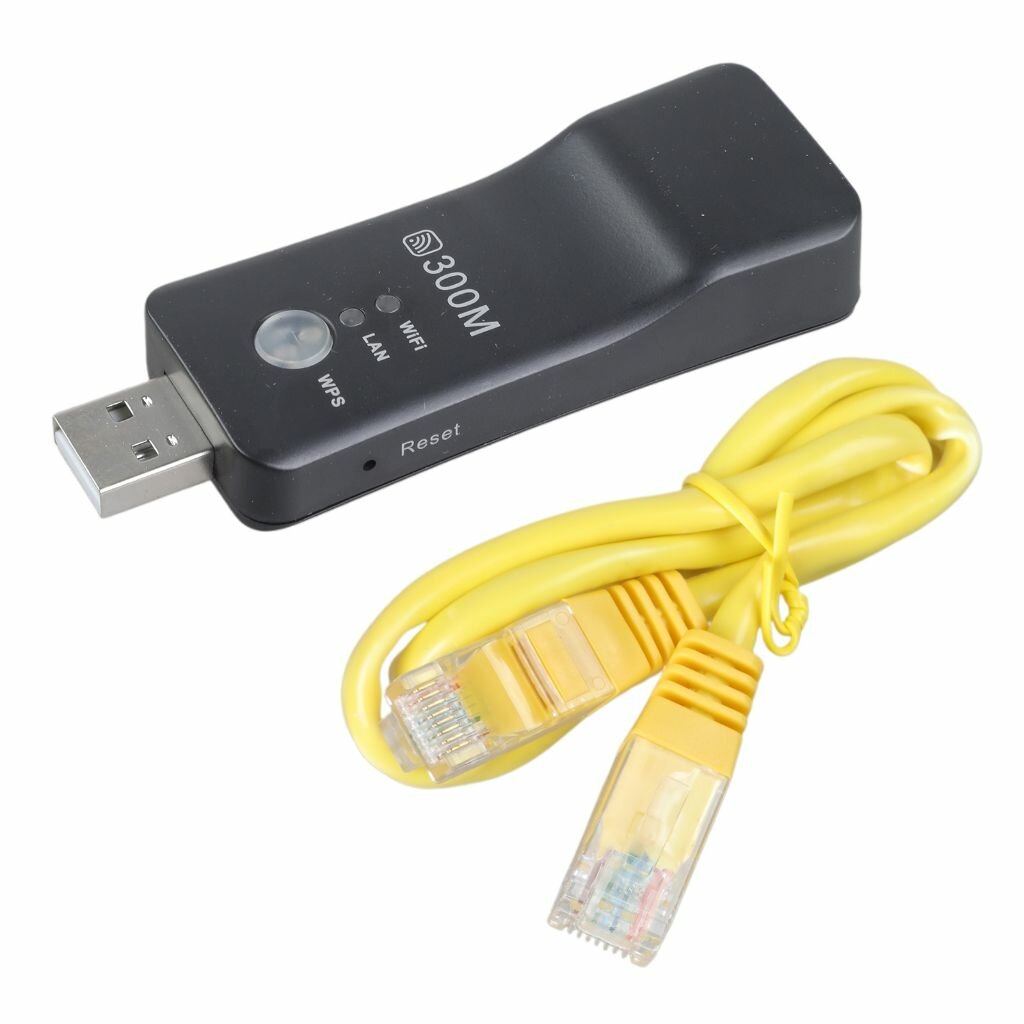 Беспроводной WiFi адаптер 300 М черный