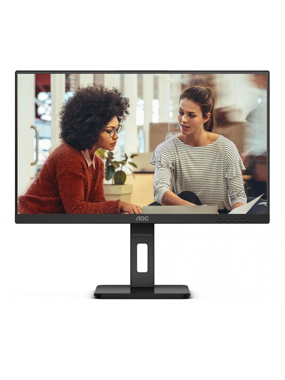 Монитор AOC 24E3QAF, диагональ 24", IPS, 75 Гц, Full HD, чёрный