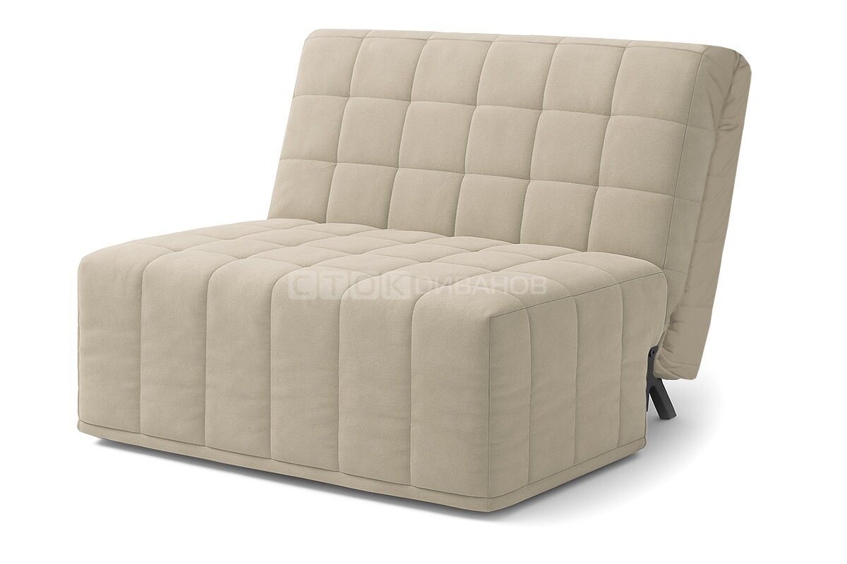 Диван Сток Диванов Лайм Beige бежевый 125 см, механизм аккордеон на металлокаркасе