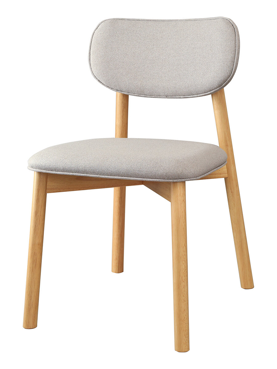 Стул Union кухонный мягкий рогожка светло-серый Designboom