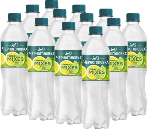 Черноголовка 0,5л.*12шт. Лимон Лайм Лемонграсс Пэт Черноголовка Напиток газированный Россия