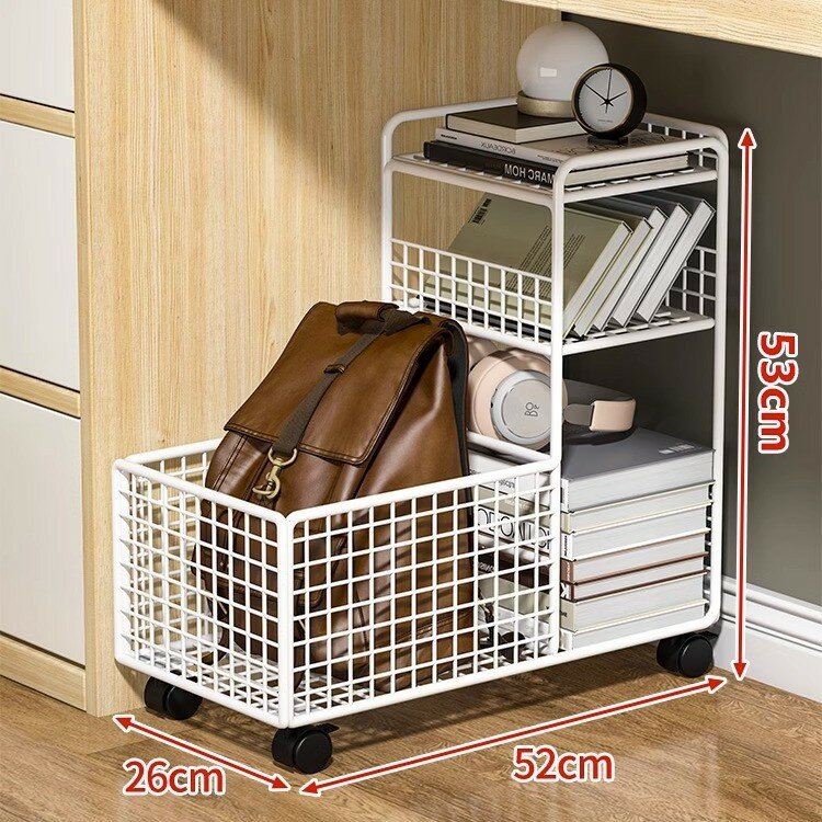 Книжные полки под столом, многослойные тележки для хранения, 26х52х53 см