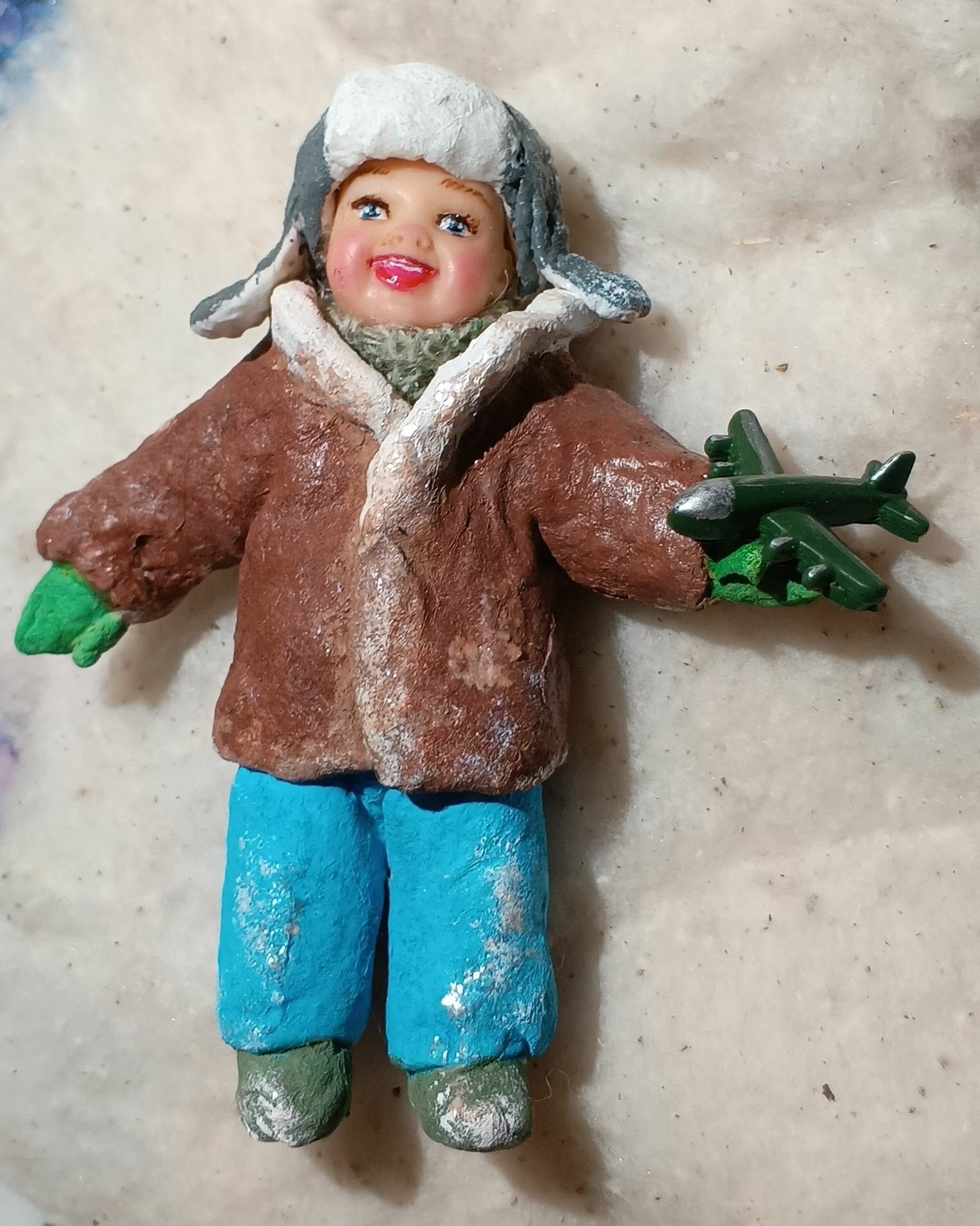 Ватная ёлочная игрушка Мальчик