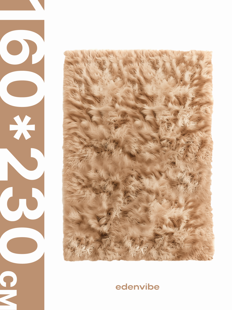 Ковер 160x230 см. с длинным ворсом бежевый градиент Edenvibe