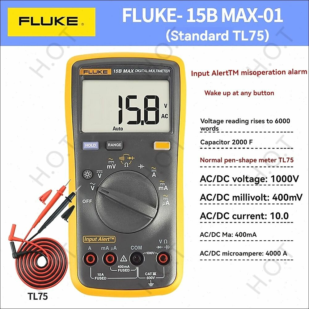 FLUKE F15B MAX-01 отсчетов мультиметр портативный цифровой мультиметр ручной