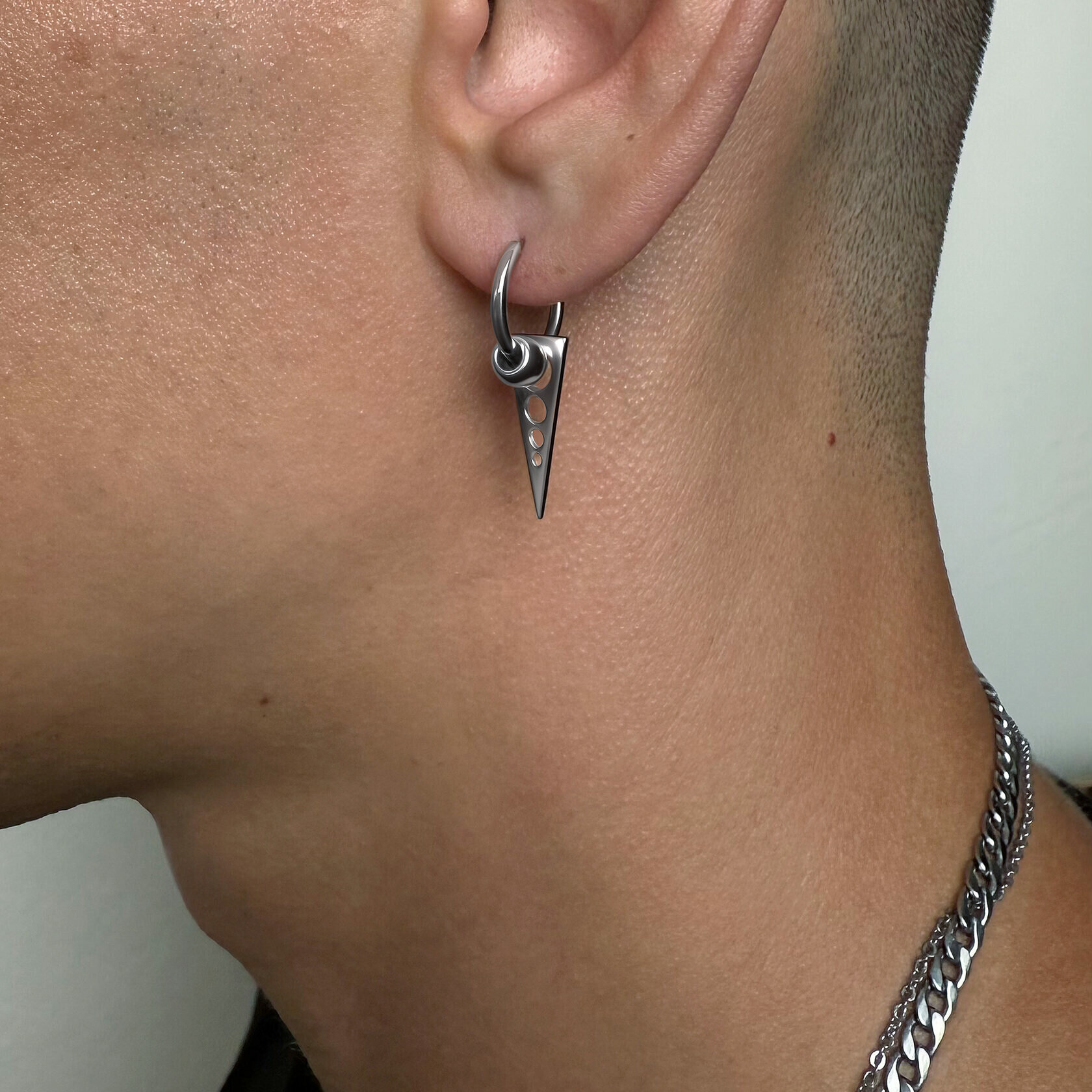 Серьги конго, серебро, 925 проба, родирование