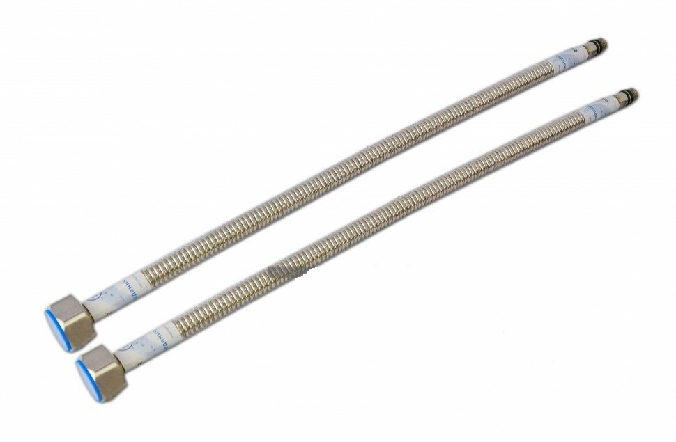 Подводка гибкая для смесителя 1/2"-М10 50см, нерж, WKR-V10-50, ZEGOR