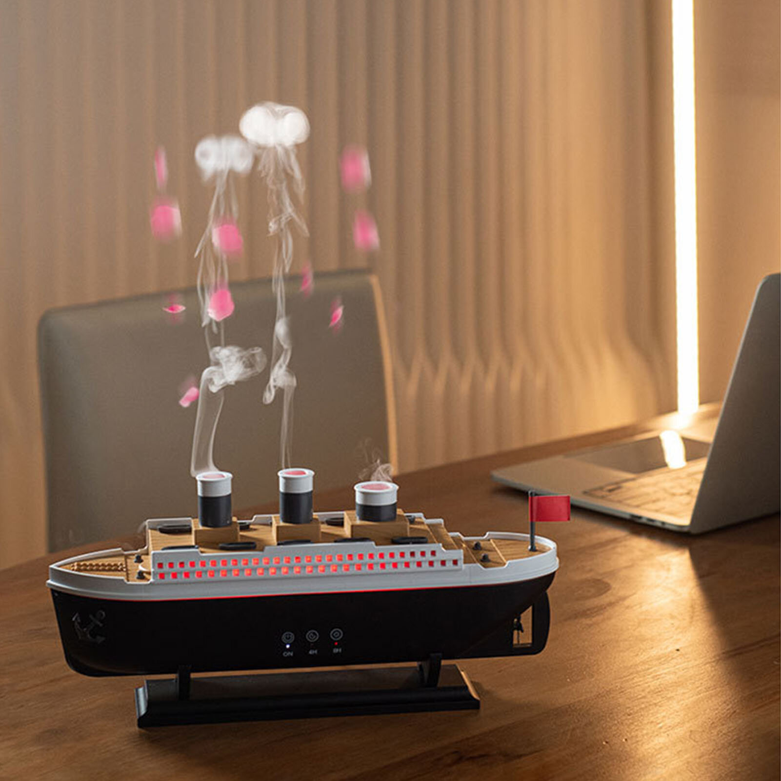 Ароматерапевтический диффузор 250 мл, ретро-диффузор эфирных масел, настольный увлажнитель с пультом дистанционного управления для спальни, офиса, вилка США