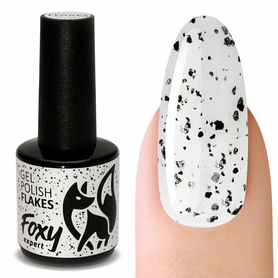 Гель лак для ногтей от Foxe Expert, перепелиное яйцо, прозрачный, 8 мл