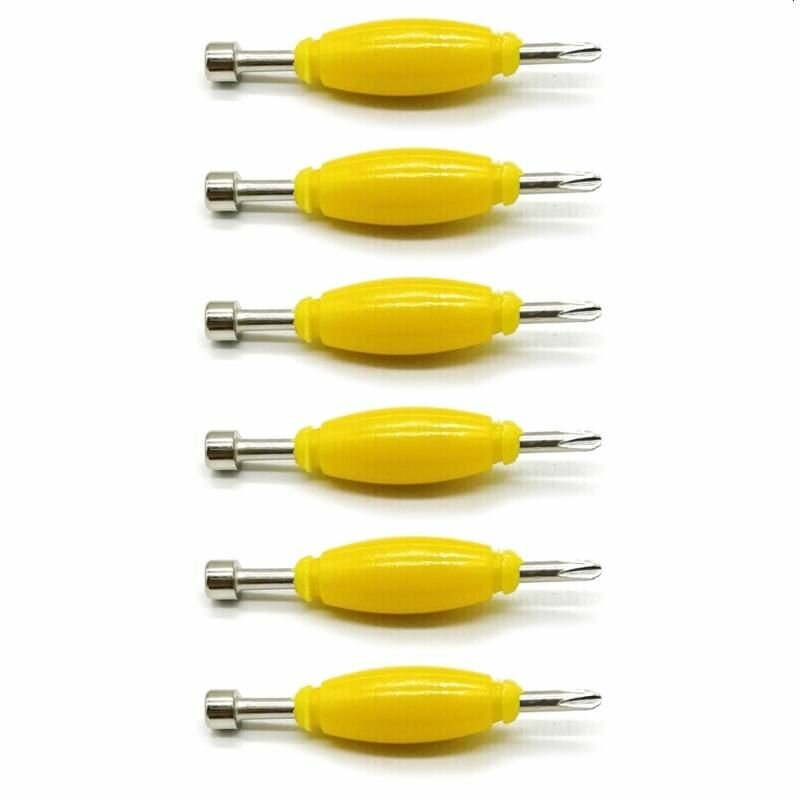 Двухсторонняя металлическая отвертка для скейтборда, инструмент для ремонта фингерборда для подростков и взрослых, - 6 упаковок