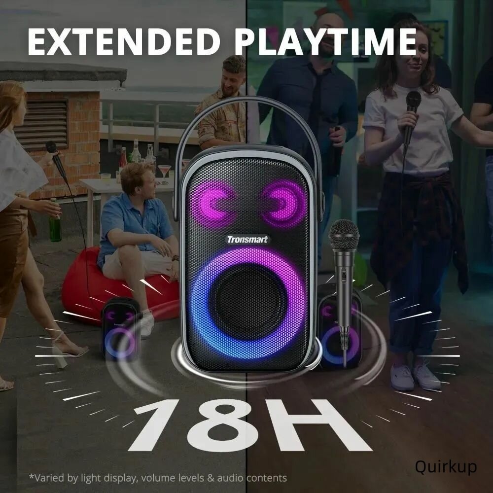 Tronsmart Halo110 60W Bluetooth-динамик+1 оригинальных микрофона, водонепроницаемость IPX6, время автономной работы 18 часов, серия TWS, караоке