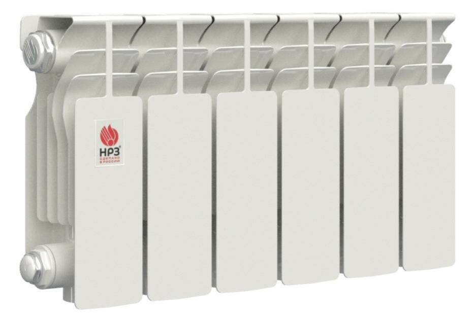 НРЗ Радиатор алюминиевый НРЗ серия люкс 200/100 6 секций вес 0,8кг 110Вт