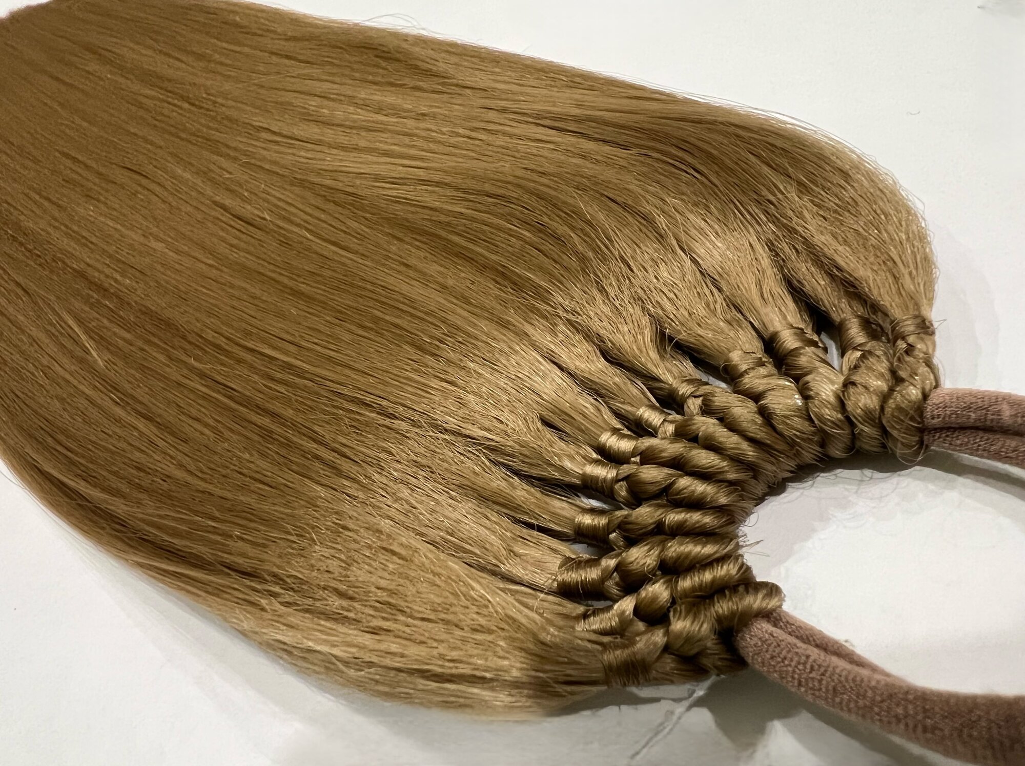 Хвост на резинке пшеничный шиньон, искусственные волосы, 65 см, 130 гр BRAID_ART PROJECT