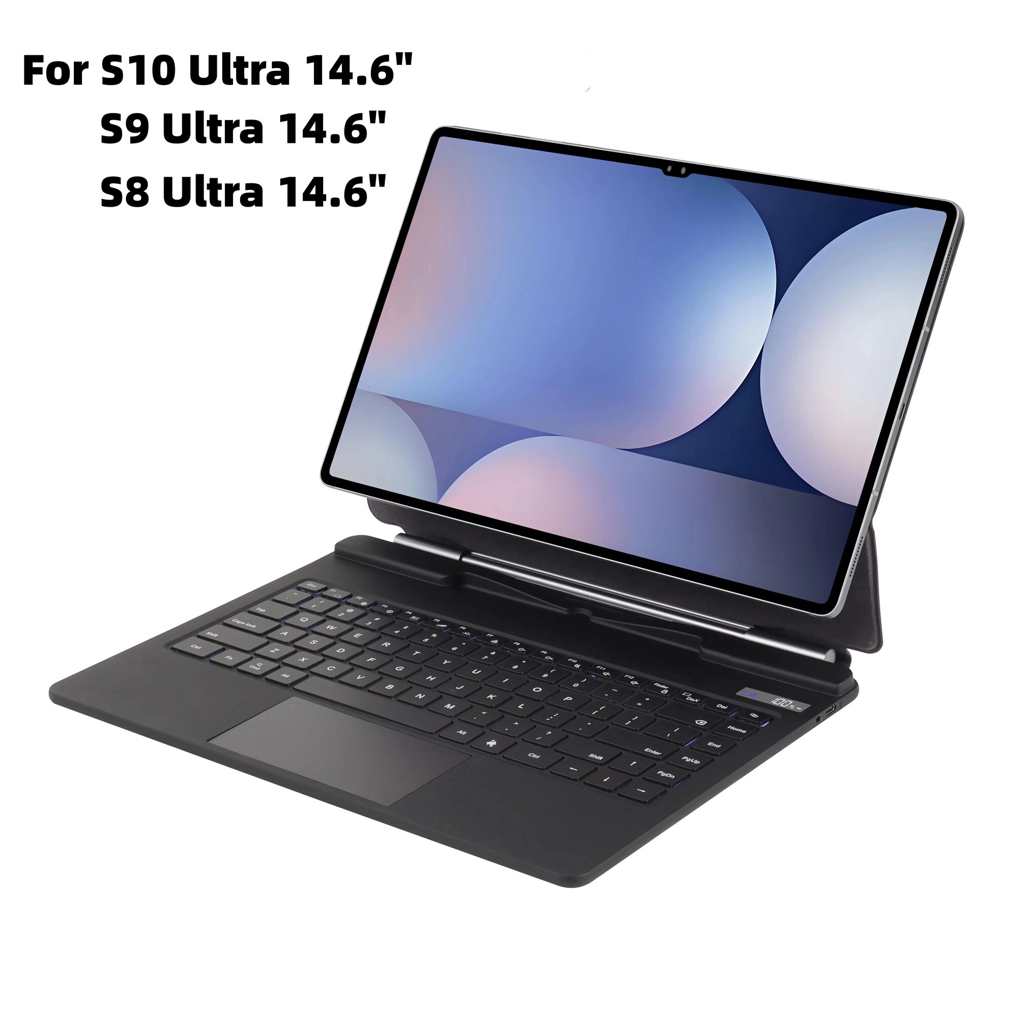 Чехол с клавиатурой BMAD для Samsung Galaxy Tab S11 Ultra English Russian, (S10 S9 S8)Ultra