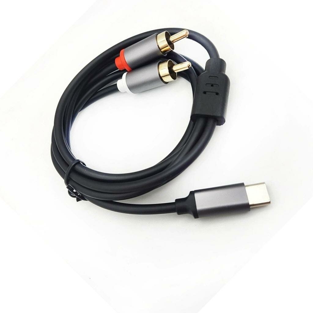 Аудиокабель USB-C — 2 RCA, 2m