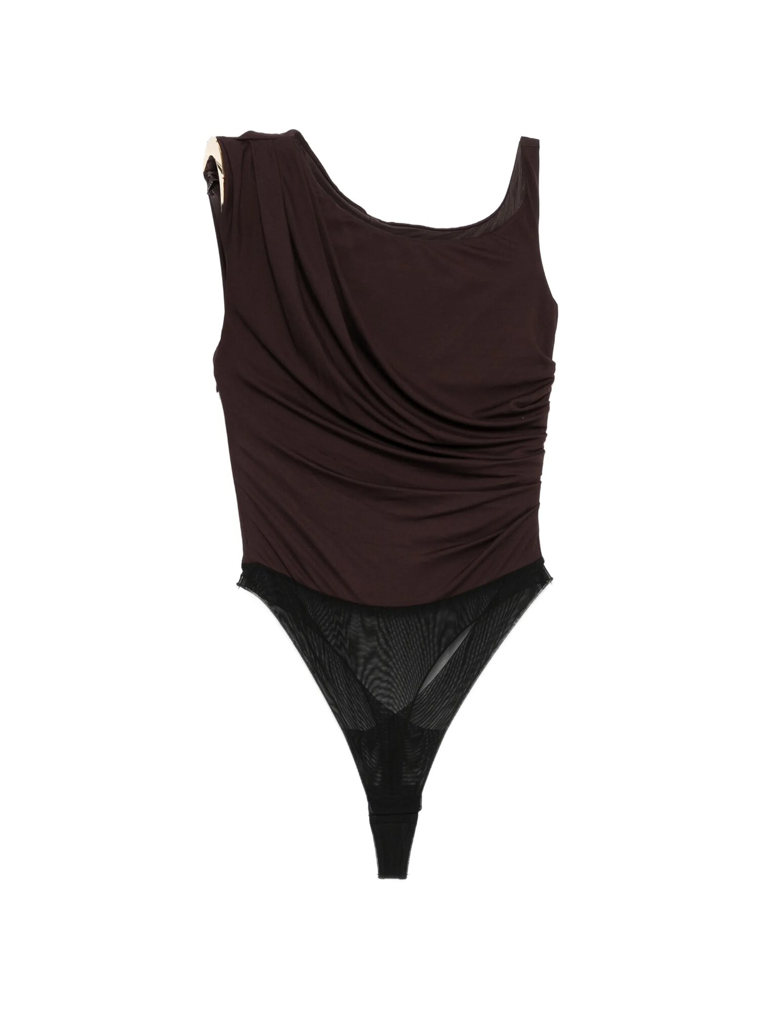 Боди бельевое Draped one-shoulder bodysuit