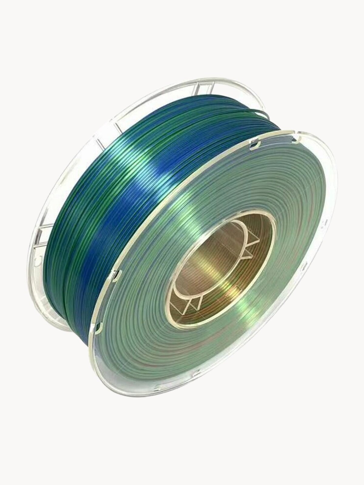 PLA Трехцветный (Silk Шелковый) пластик PinRui Оранжевый-синий-зеленый 1.75 мм 1 кг