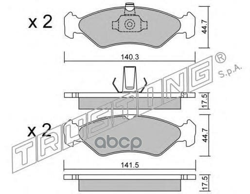 К-т дисков. тормоз. колодок FORD FIESTA III 89-95, FIESTA IV 95-02, KA 96-, MAZDA 121 III 96- F Trusting арт. 0900