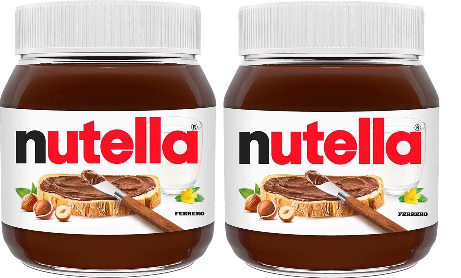 Паста ореховая с добавлением какао Nutella, 350 г, стеклянная банка, 2 шт.