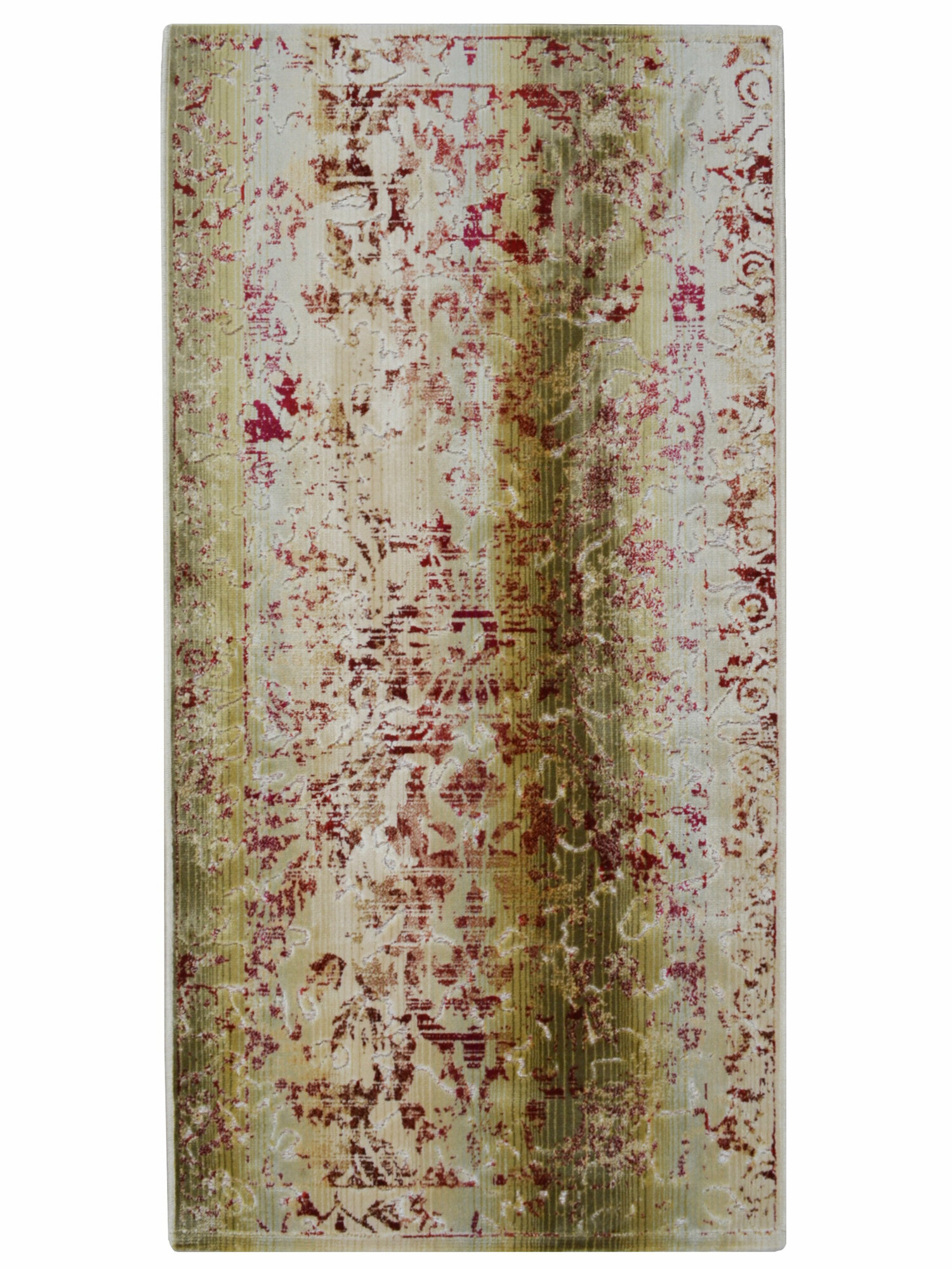 Ковер для комнаты на пол, палас в гостиную, Симфония, 75х150, 96 G, бежевый