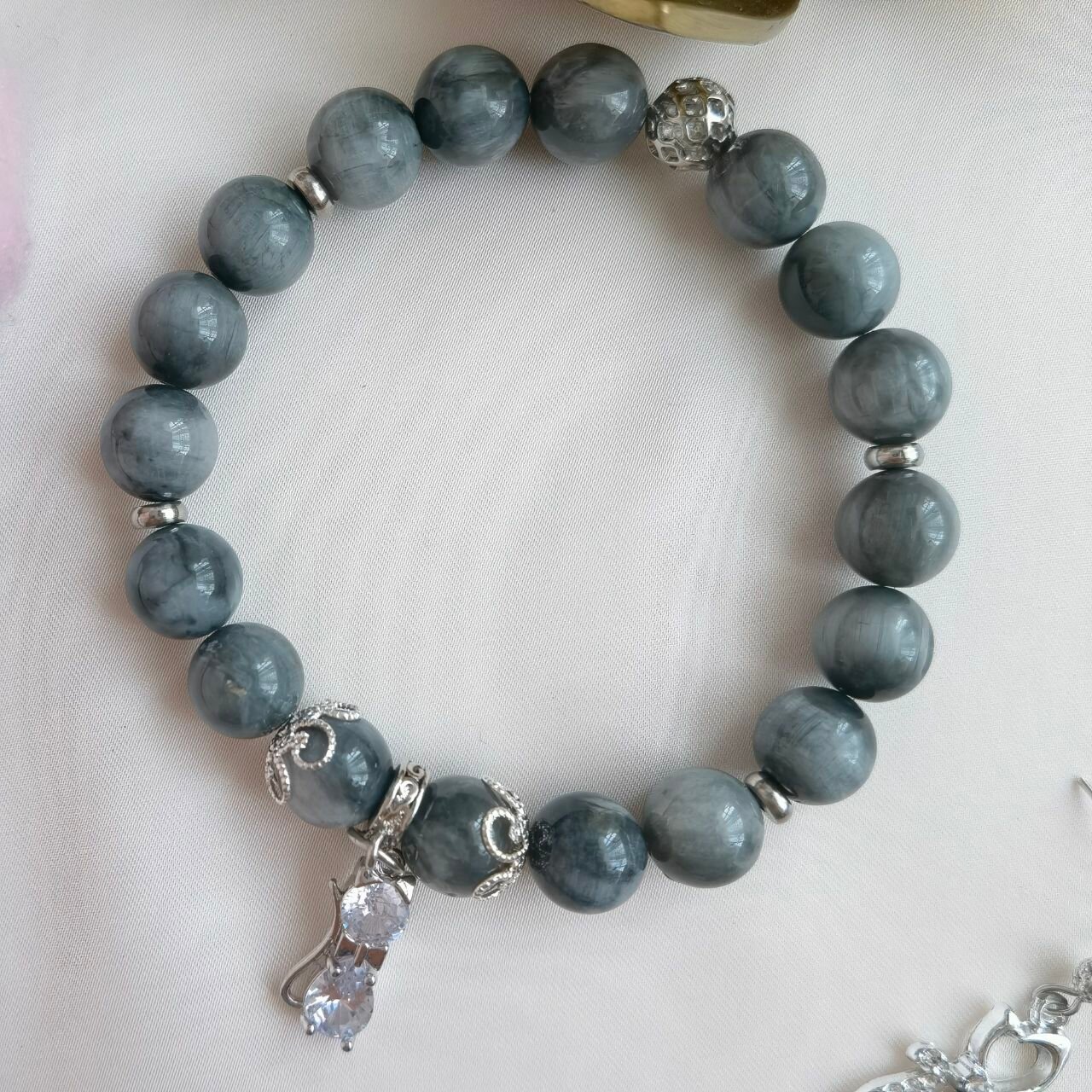 Серьги, хризоберилл, кошачий глаз