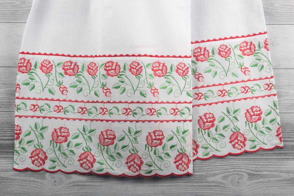 Рушник свадебный "Розовый сад"