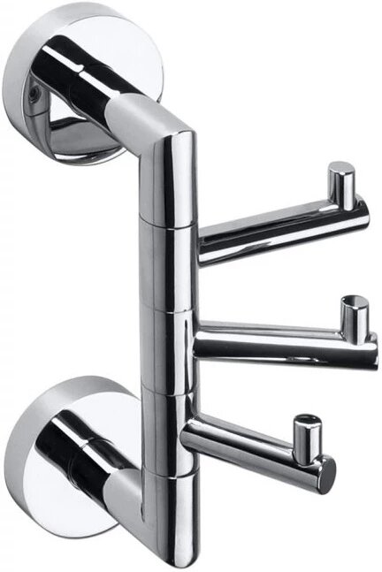Крючок Bemeta Omega 104206072 тройной, поворотный, для ванны, хром