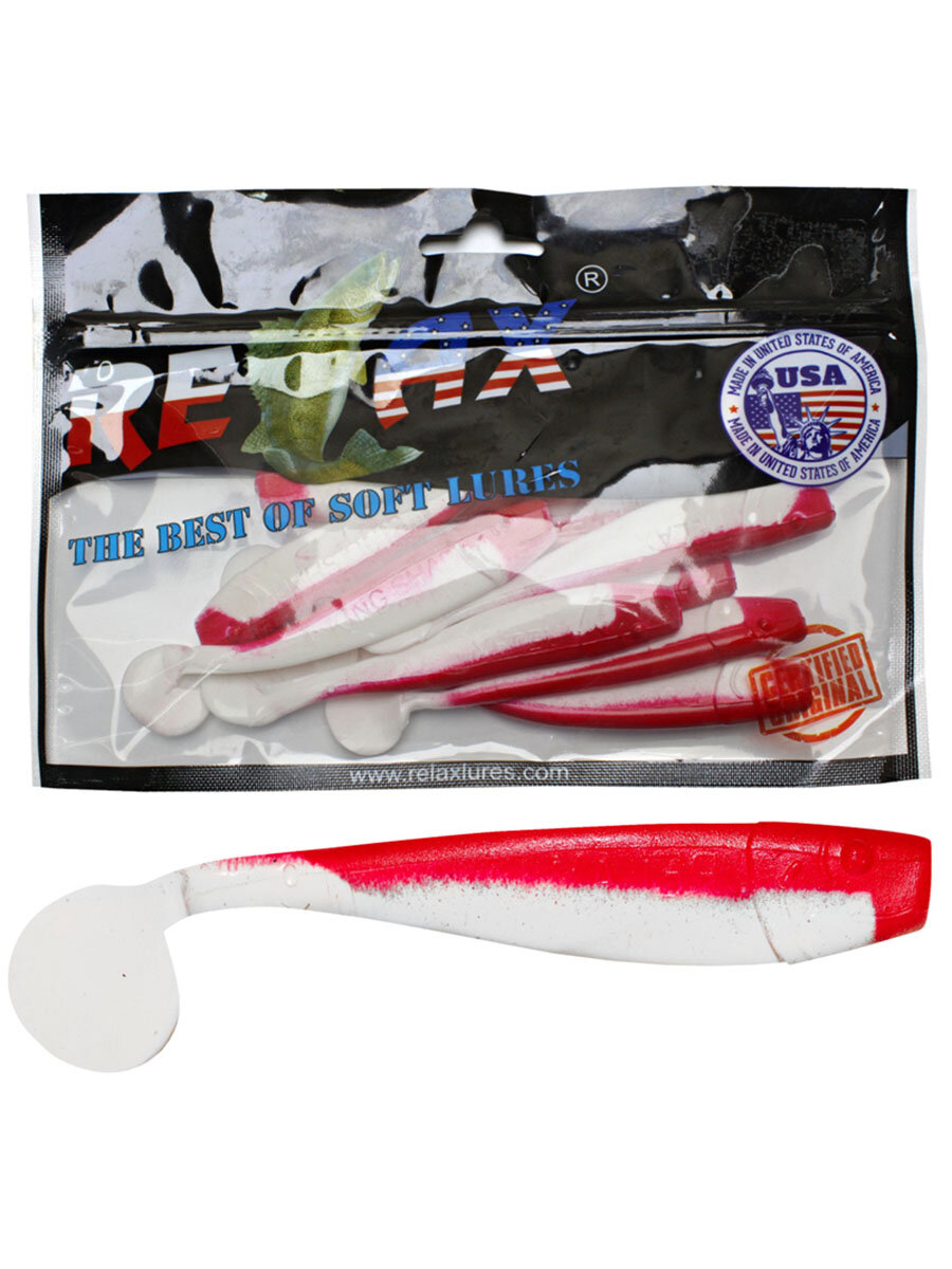 Силиконовая приманка для рыбалки Relax Kingshad 4" 10cm 8.9g цвет S003 10шт