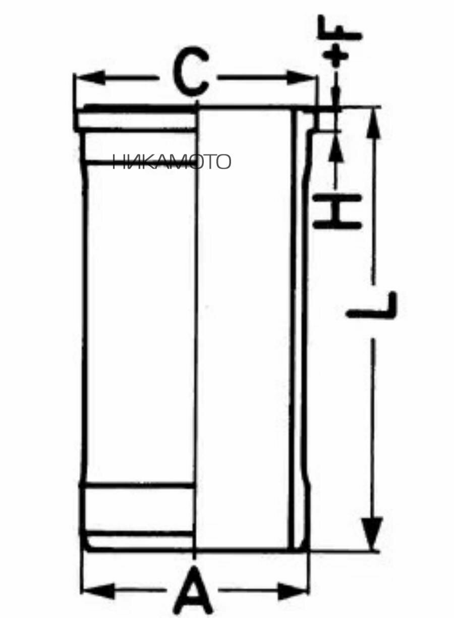 KOLBENSCHMIDT 89417110 гильза ! d120 без упл. колец LM125335 \IVECO 8460.21.010-611. 8460.41.101-723