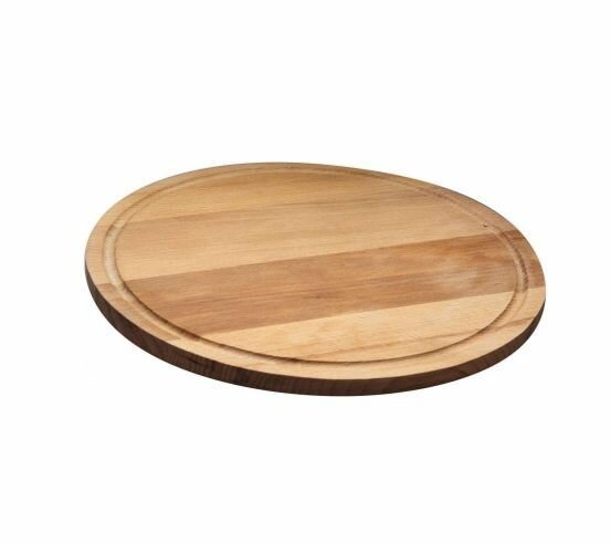 Доска для подачи бук d-40(39,5)см h-2см с желобком промасленная