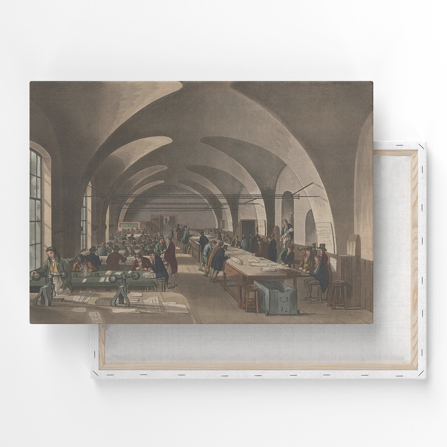 Картина на холсте, репродукция / Томас Роулендсон - Stamp Office, Sommerset House / Размер 30 x 40 см