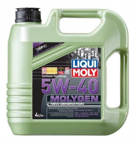 LIQUI MOLY Моторное масло Liqui Moly Molygen New Generation 5W40 hc-синтетическое 4л