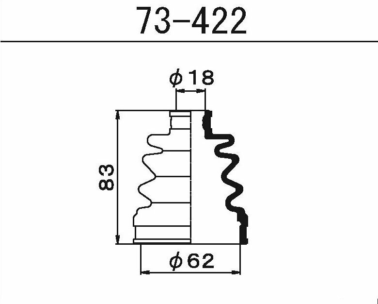 Пыльник шруса внутреннего Maruichi 73-422