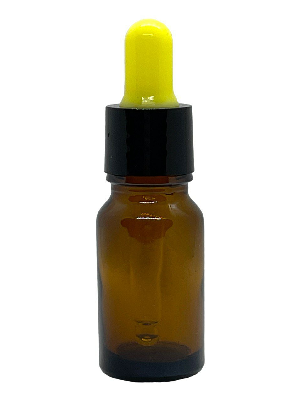 Набор пипеток для эфирных масел, флакон 10 мл, 6 штук, янтарное стекло, черная крышка, желтая груша