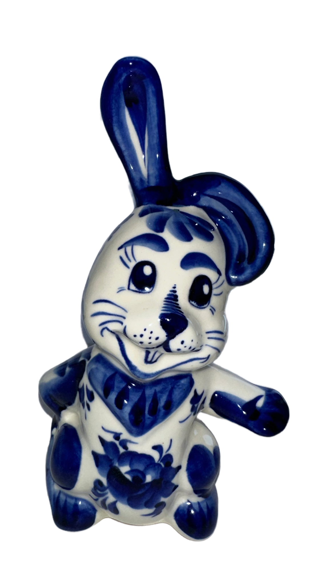Фигурка "Зайка", гжель