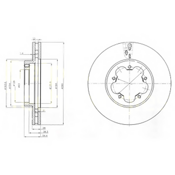 DELPHI BG4007 (1371394 / 1503290 / 1503290SK) bg4007 диск тормозной передний\ Ford (Форд) Transit (Транзит)