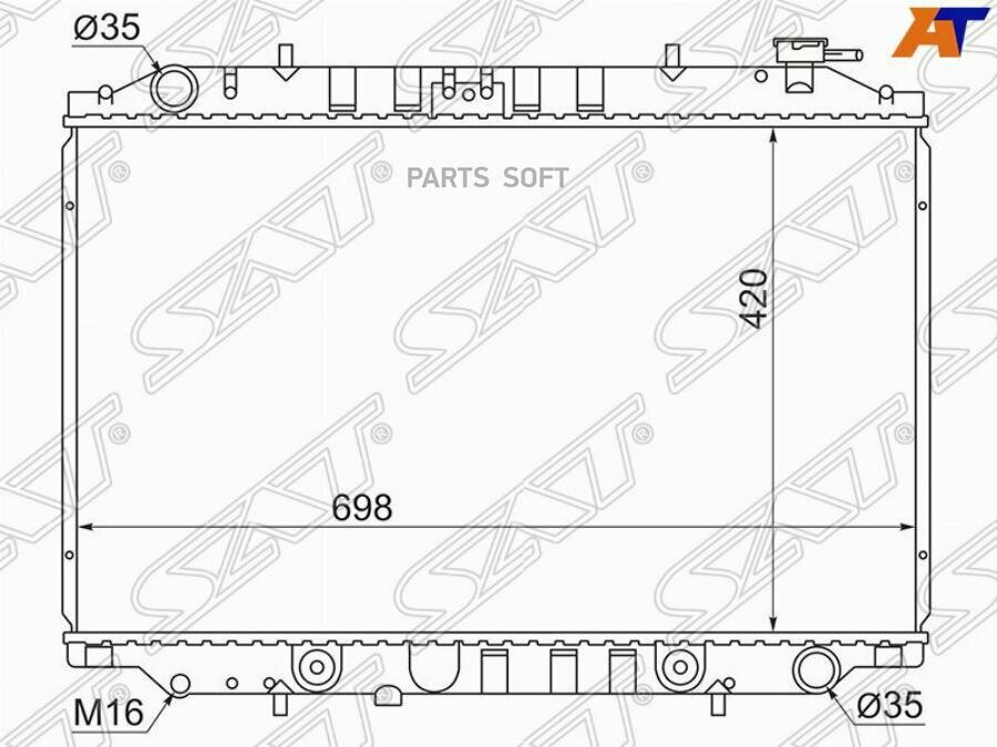 Радиатор Nissan Serena 91-01 / Largo 93-99 SAT NS0005-D | цена за 1 шт