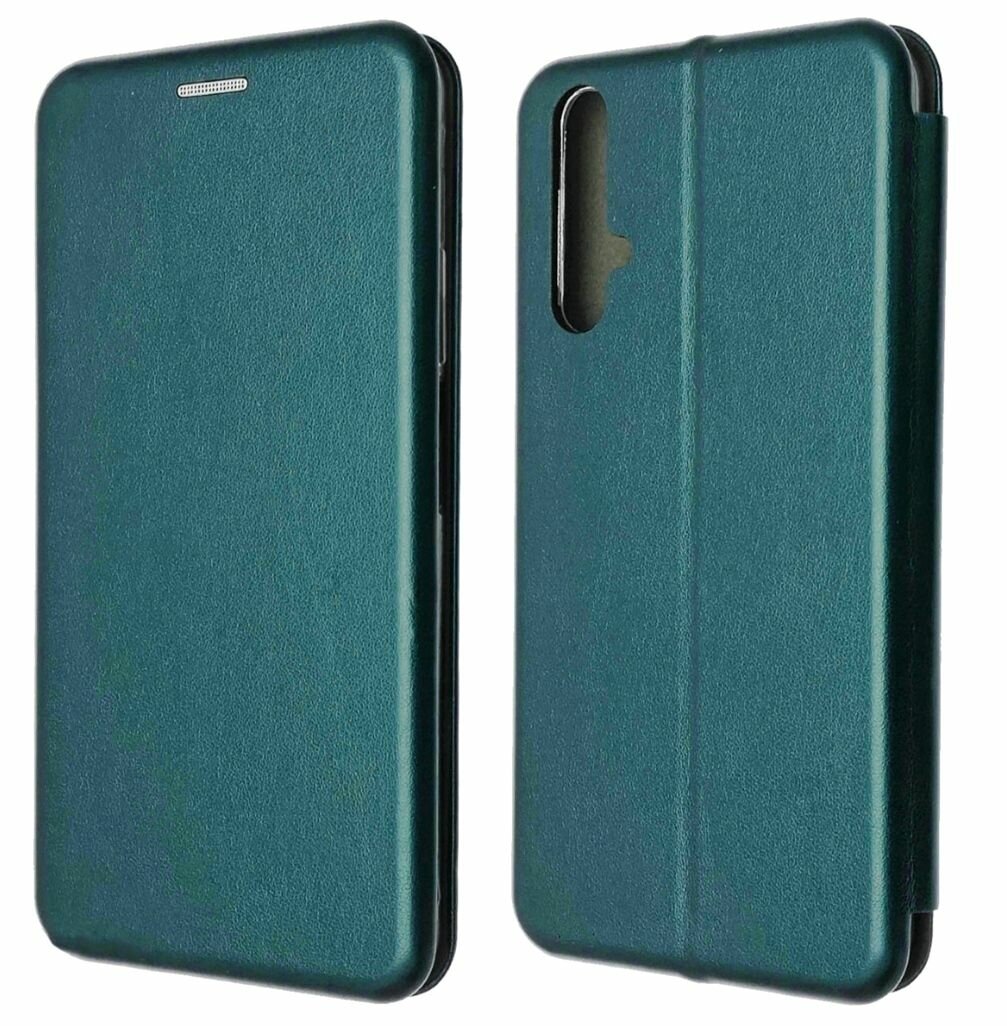 Huawei Honor 20 / Nova 5T зелёный изумрудный чехол-книжка эко-кожа для Хуавей хонор 20, нова 5т книга на магните хайвей