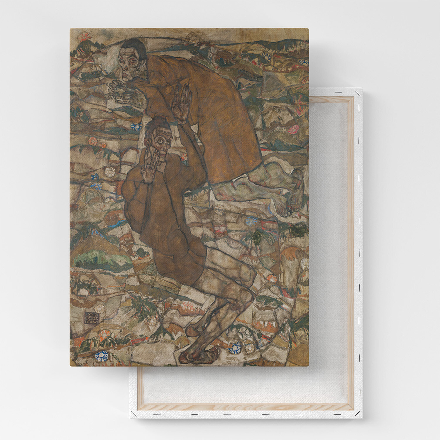 Картина на холсте, репродукция / Эгон Шиле - Levitation. The Blind II / Размер 30 x 40 см