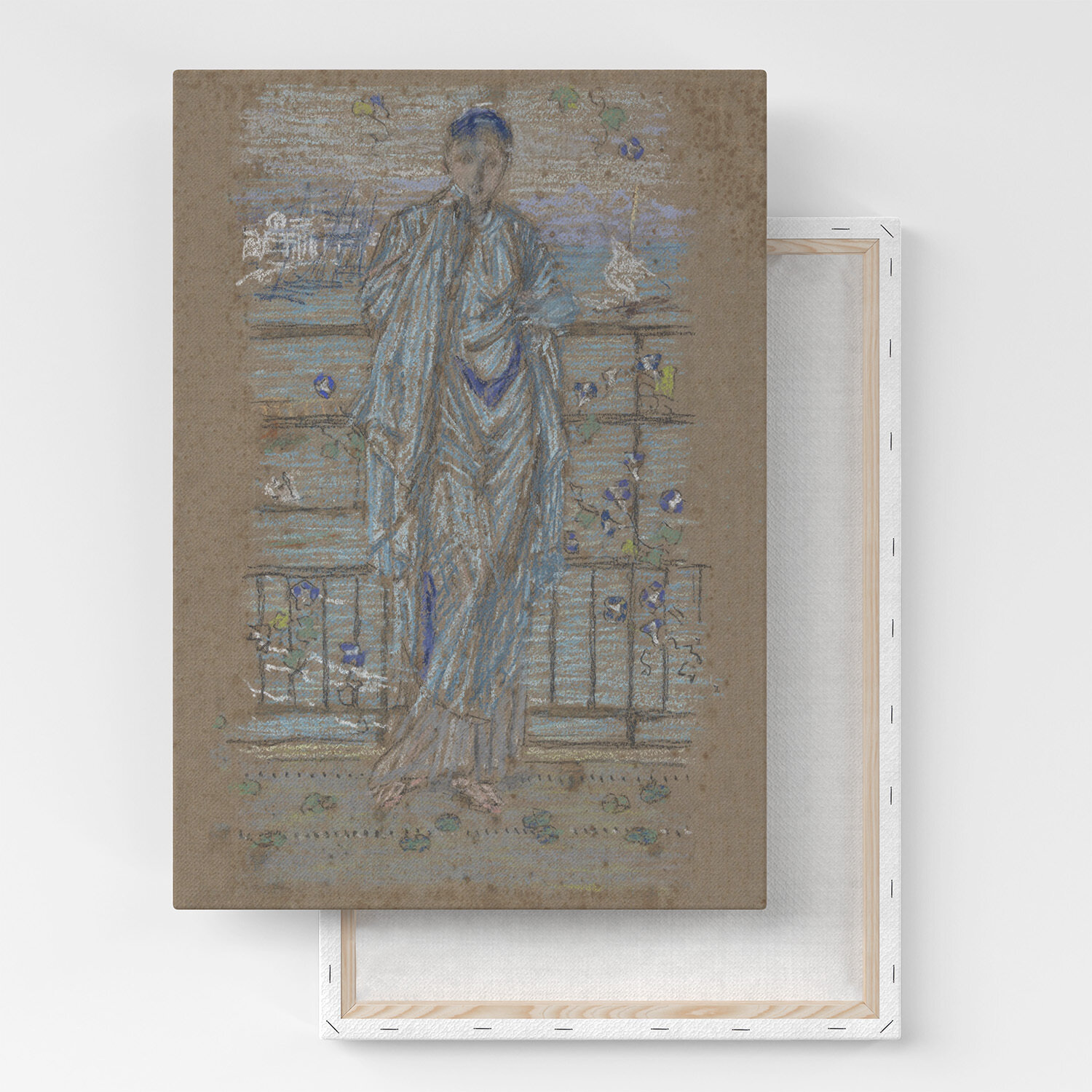 Картина на холсте, репродукция / James Whistler - Morning Glories / Джеймс Уистлер / Размер 80 x 106 см