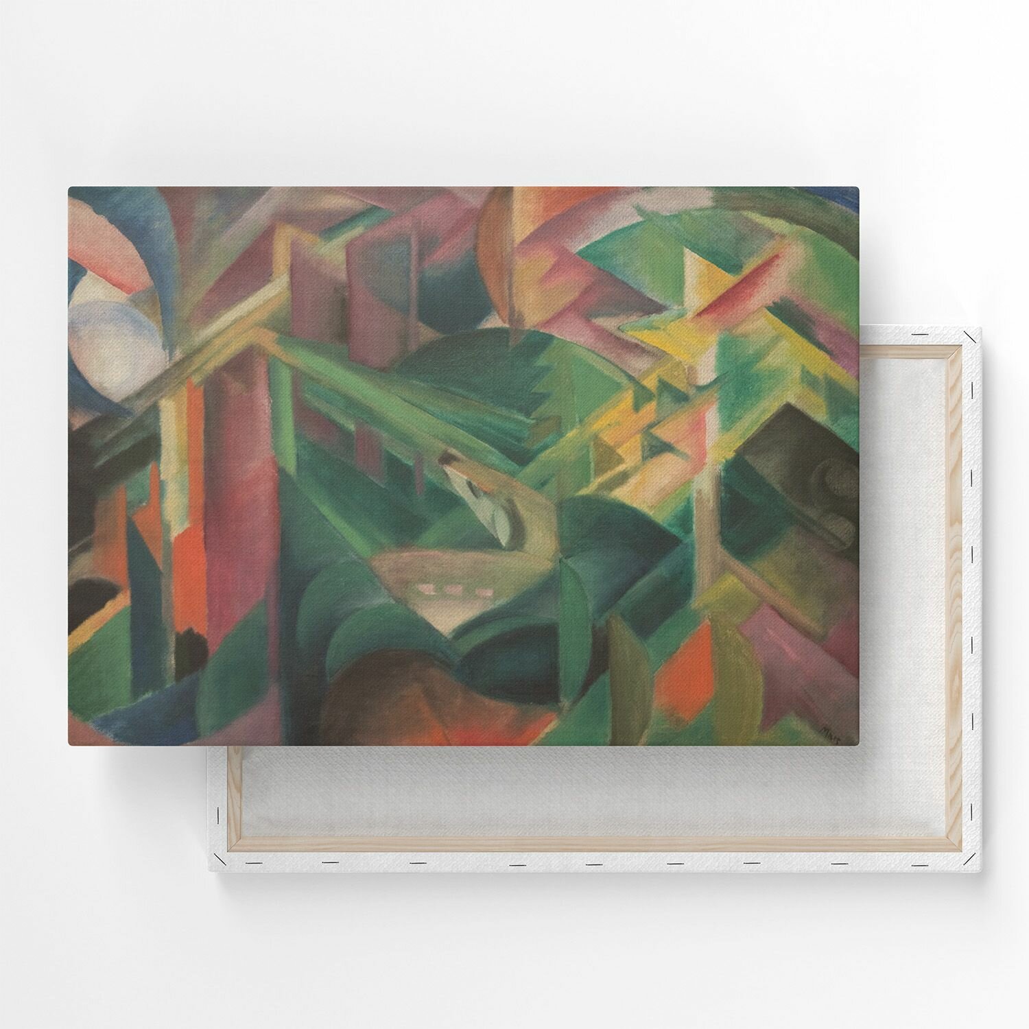 Картина на холсте, репродукция / Франц Марк - Deer in the monastery garden / Размер 80 x 106 см
