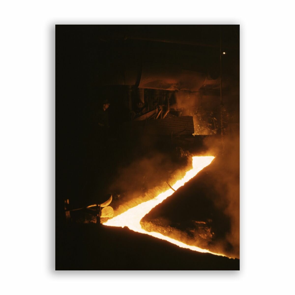 Постер, плакат на бумаге / Металлургические цеха 40-х годов / Размер 40 x 53 см