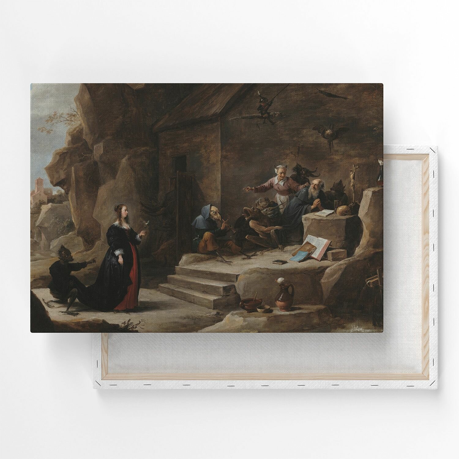 Картина на холсте, репродукция / Давид Тенирс Младший - Temptation of Saint Anthony / Размер 60 x 80 см