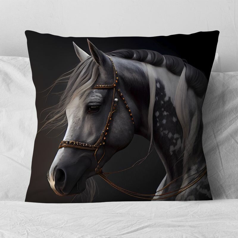 Подушка декоративная Зара Кони 40х40 велюр