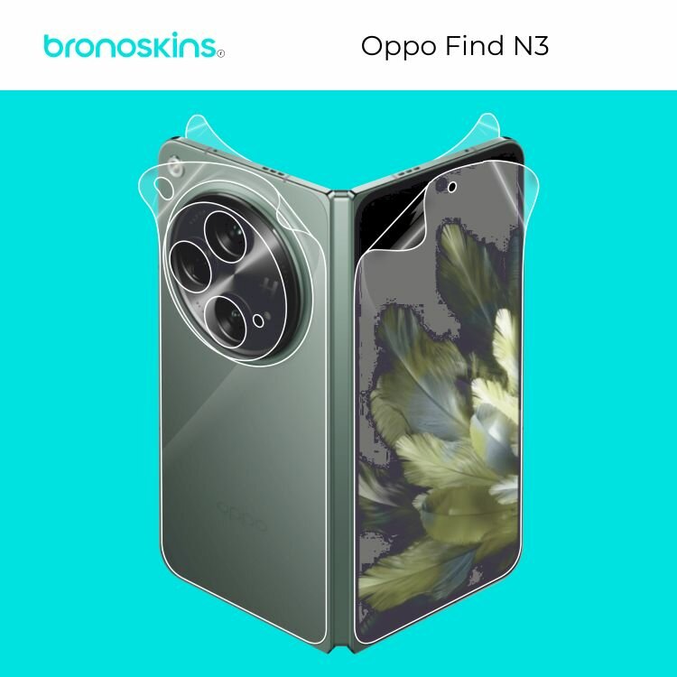 Глянцевая, Защитная бронированная пленка на внутренний экран Oppo Find N3