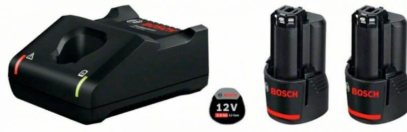 Батарея аккумуляторная Bosch GBA, 12В, 2.0Ач, Li-Ion, ЗУ в комплекте 1600a019r8