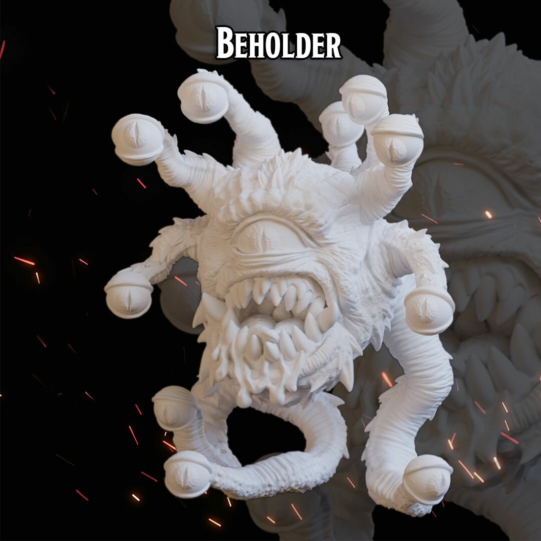 Миниатюра для ДнД Бехолдер 47,8мм для ДнД, DnD, НРИ