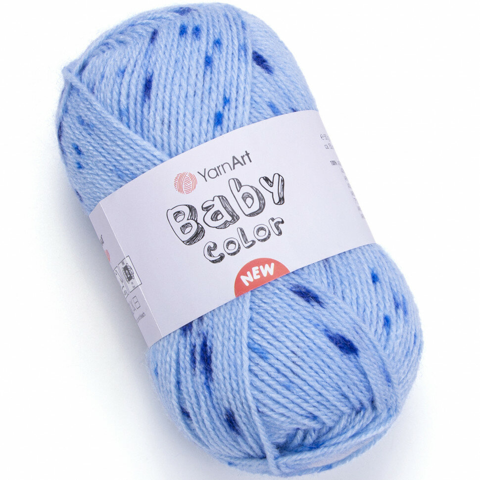Пряжа Yarnart BABY COLOR 207 голубой (5 мотков)